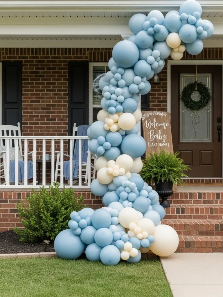 16 Eye-Catching Boy Baby Shower Entrance Decor Ideas That Wow Guests