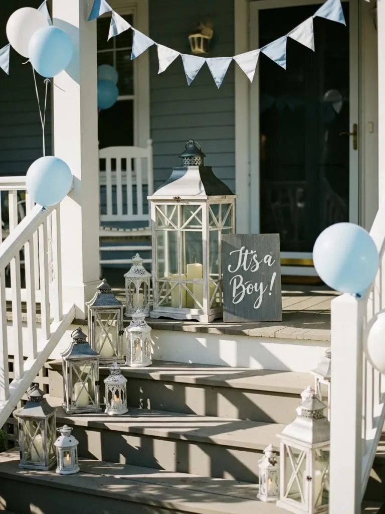 16 Eye-Catching Boy Baby Shower Entrance Decor Ideas That Wow Guests